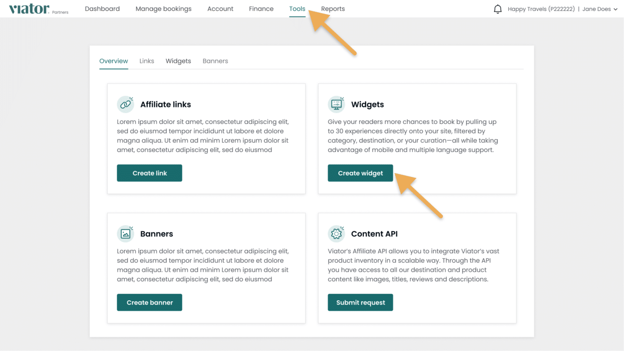 How to use Viator’s Widget tool - Viator Partner Resource Center